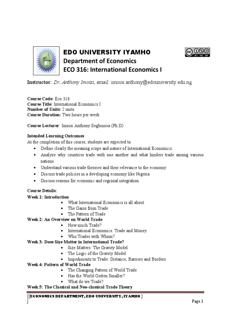 International Economics I Lecture Notes | PDF | Comparative Advantage ...