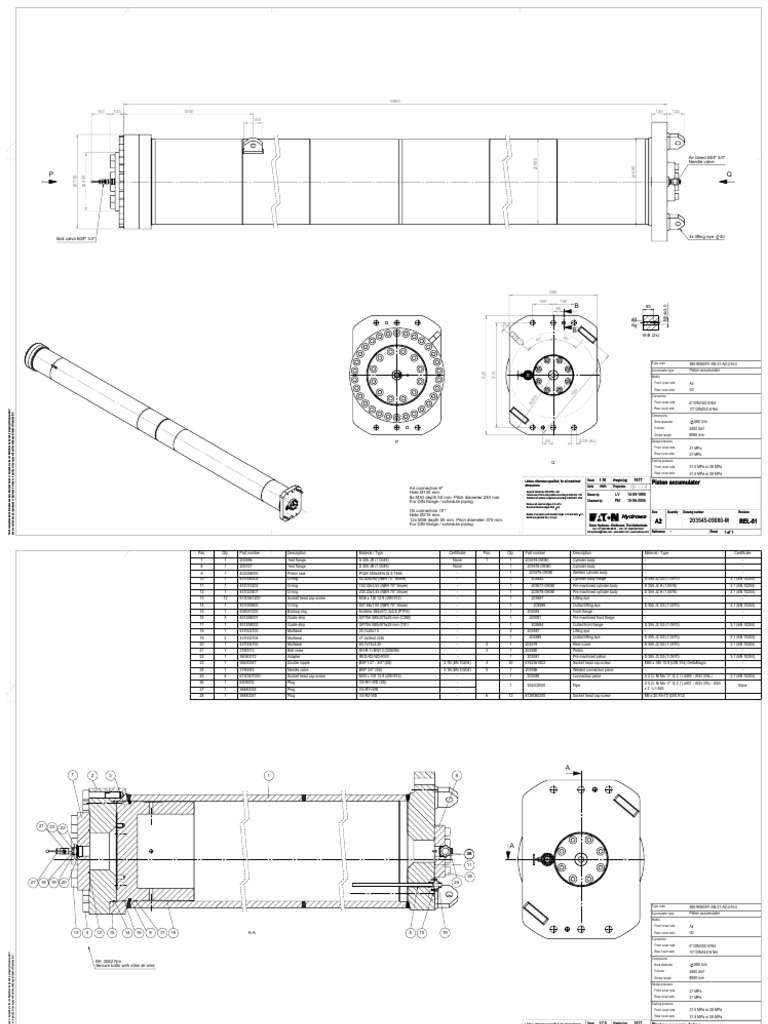 Hydrowa Piston Accumulator | PDF | Piston | Pascal (Unit)