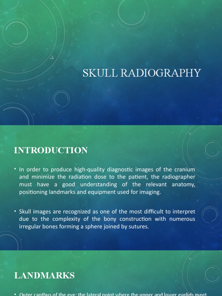 Skull Radiography | PDF | Skull | Anatomical Terms Of Location