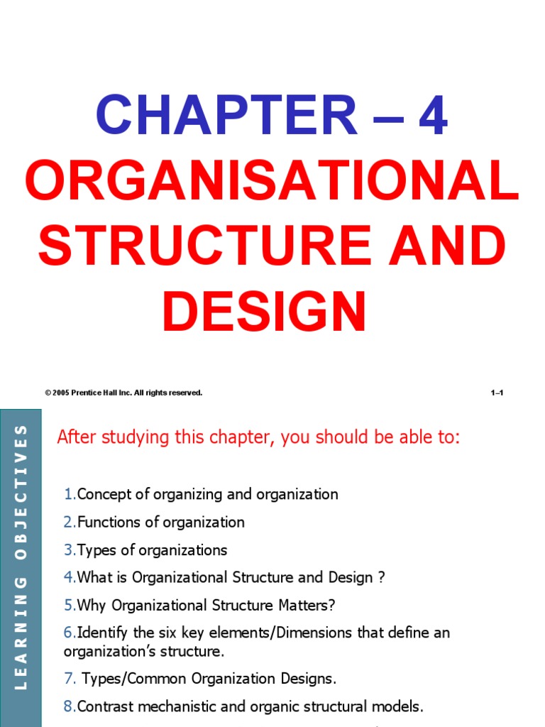 Chapter 4 - Organisational Structure and Design | PDF | Organizational ...