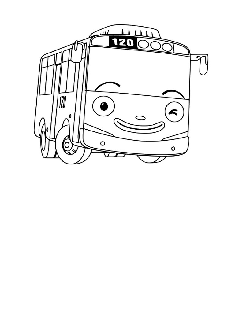 Tayo The Little Bus Coloring Page - Free Printable Coloring Pages For ...