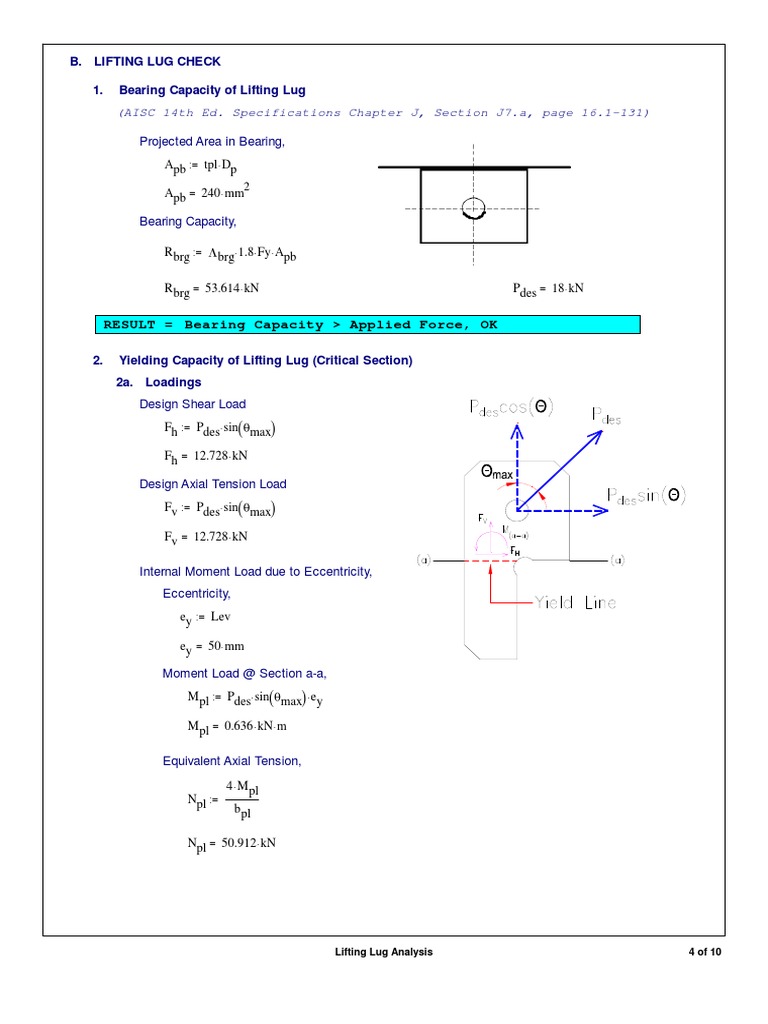 Design of Lifting Lug - Part4 | PDF