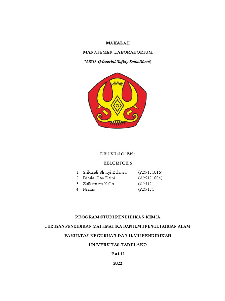 Makalah MSDS 1 | PDF | Sains & Matematika | Kesehatan Holistik