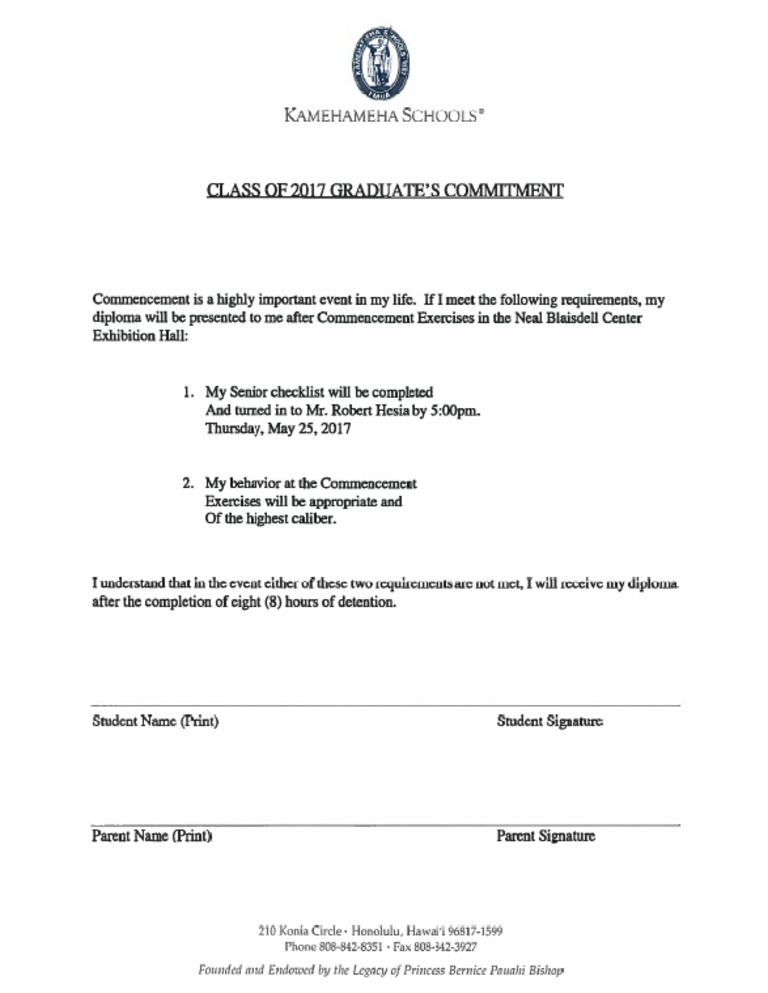 Commitment Form Pdf