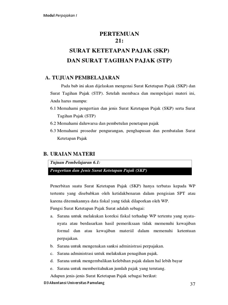 Jenis dan Fungsi Surat Ketetapan Pajak | PDF | Bisnis