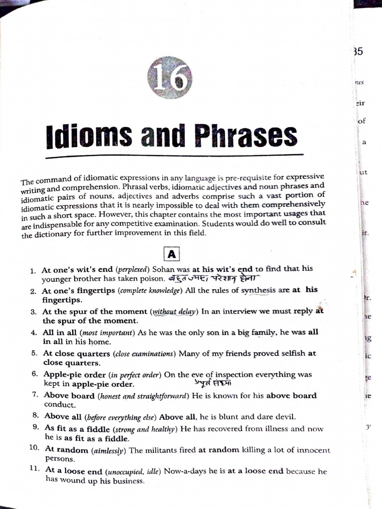 Ideom Phrases SP Bakshi | PDF