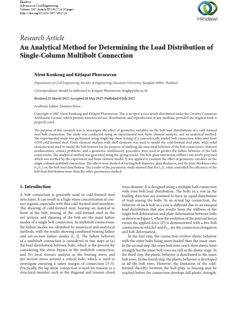 Fastener Load Distribution Multiple Joints | PDF | Strength Of ...
