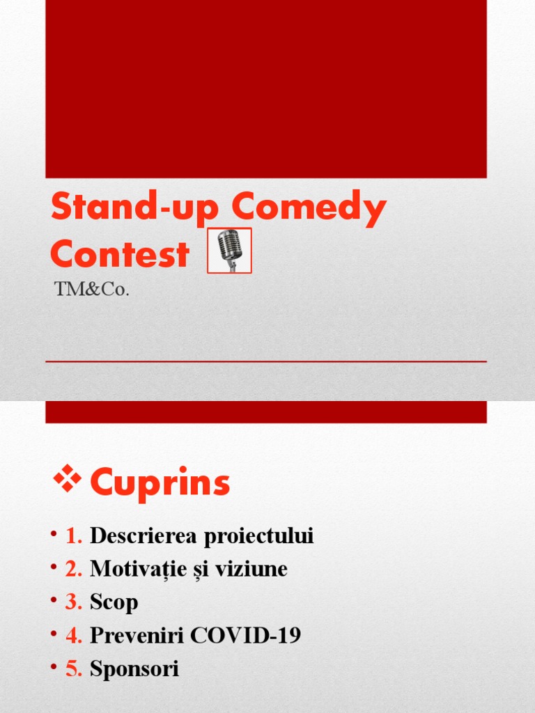 Stand-Up Comedy Contest | PDF