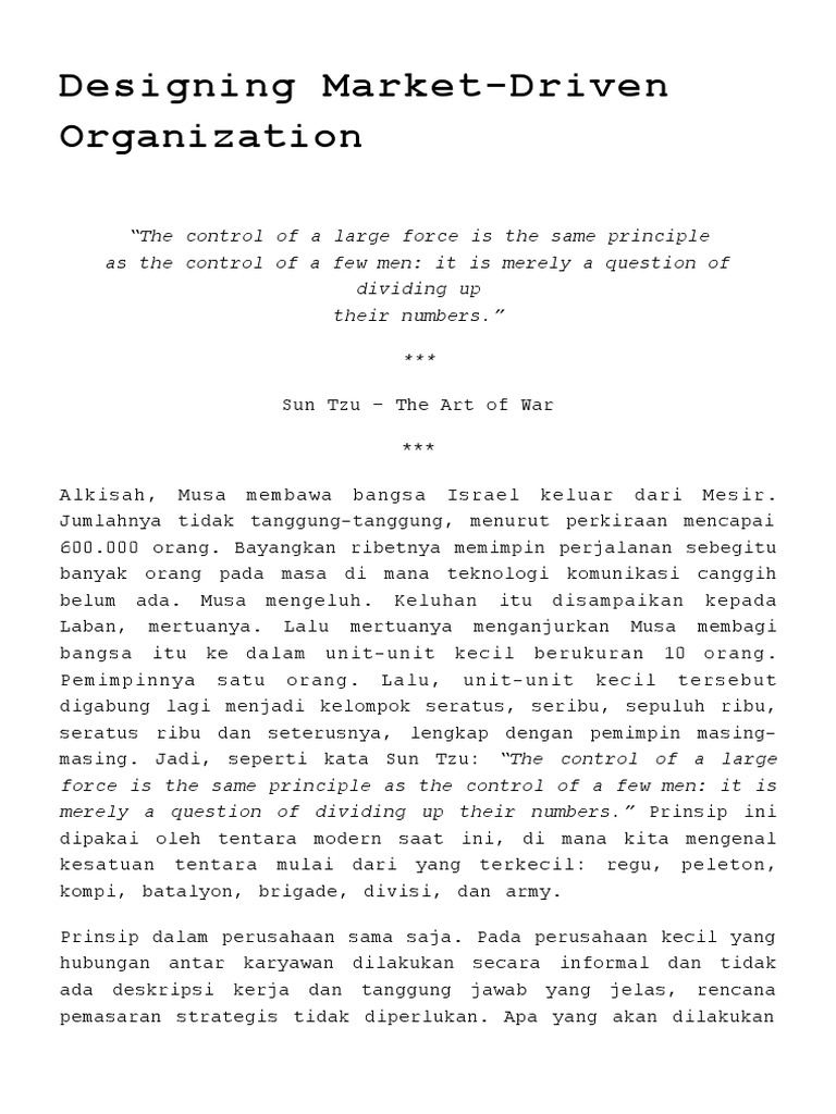 P14 - Mendesai Organsasi Market Driven | PDF | Karier & Perkembangan | Pengembangan Diri