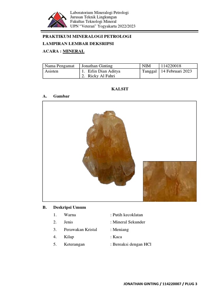 Lampiran Deskripsi 1 Minpet | PDF