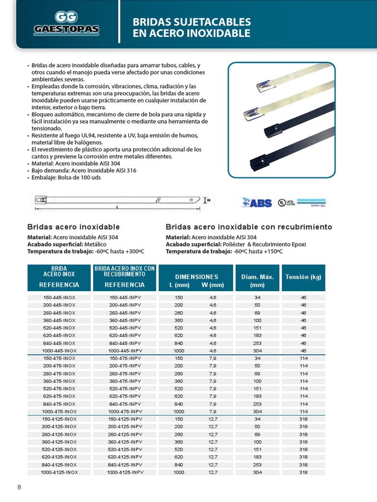 Bridas Inox | PDF | Acero inoxidable | Acero