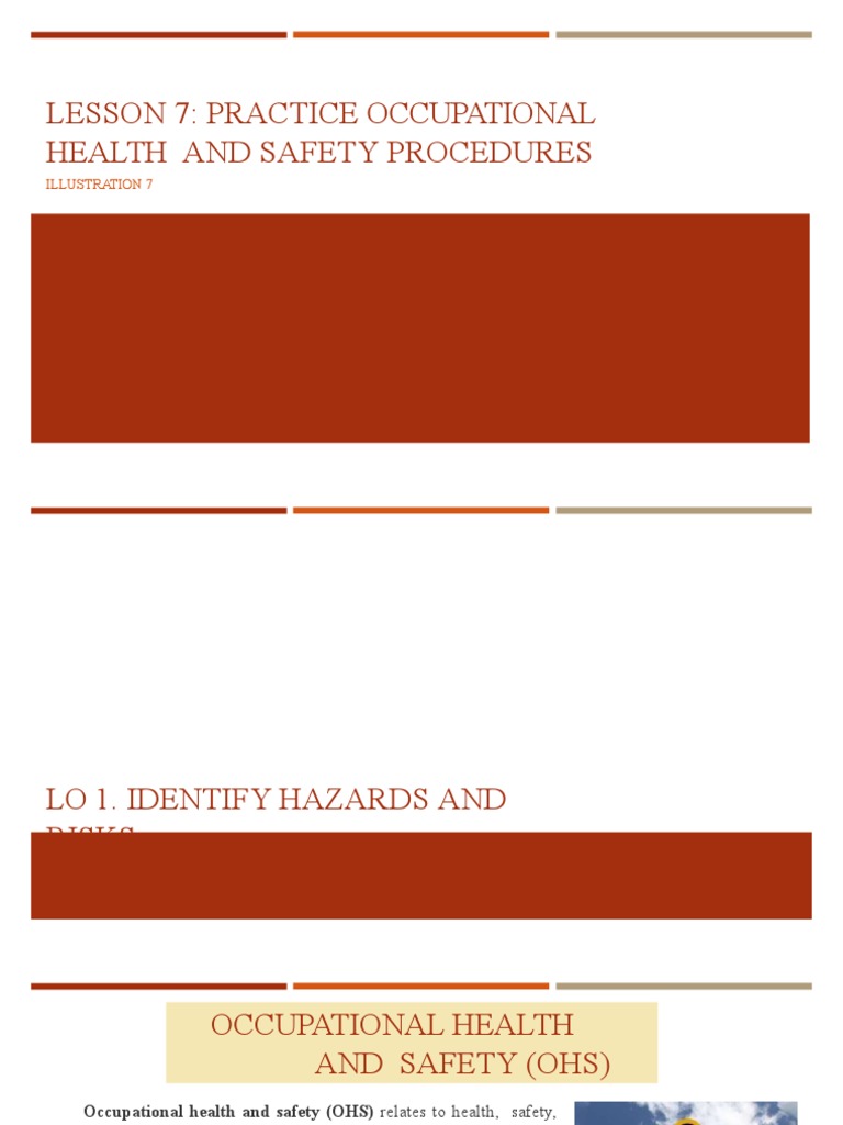 Lesson 7: Practice Occupational Health and Safety Procedures | PDF ...