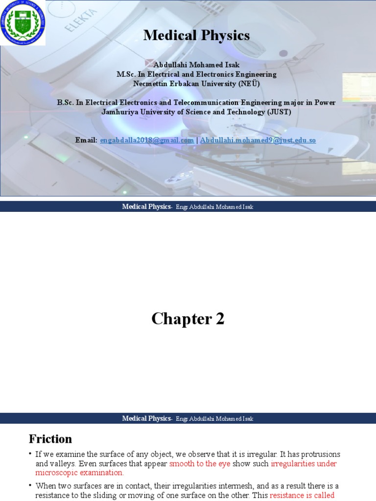 Medical Physics Ch2 Friction Dhamaystiran | PDF | Friction | Saliva