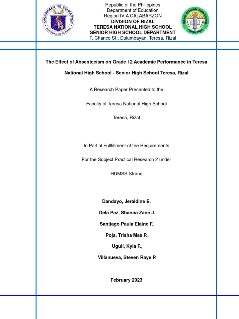 Chapter 1 To 4 Final Manuscript | PDF | Survey Methodology | Teachers