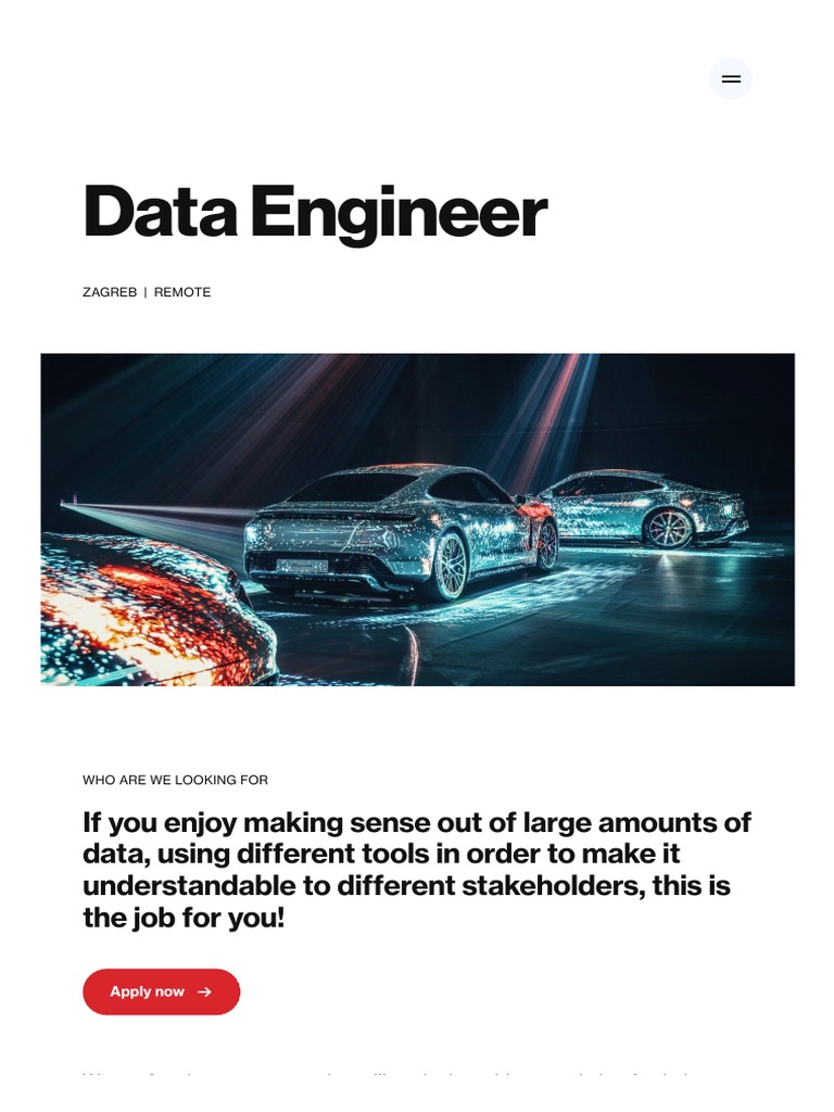 Data Engineer Role at Automotive Company | PDF | Apache Spark | Data