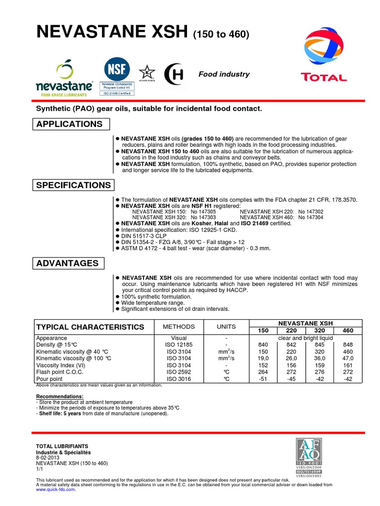 Tds Total Nevastane XSH 220 b5s 201412 en | PDF | Physical Sciences | Materials