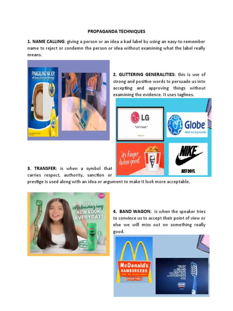 Propaganda Techniques | PDF | Career & Growth