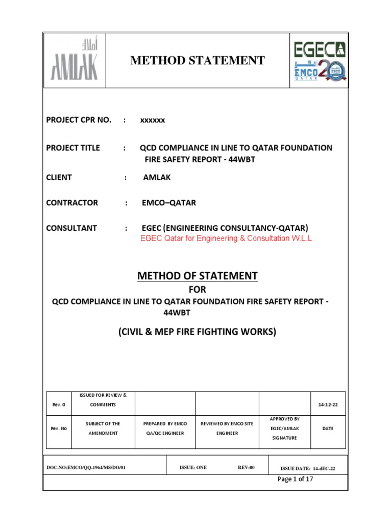 Ms 44wbt-Civil Mep Works For QCDD Requirements-Commented | PDF | Pipe ...