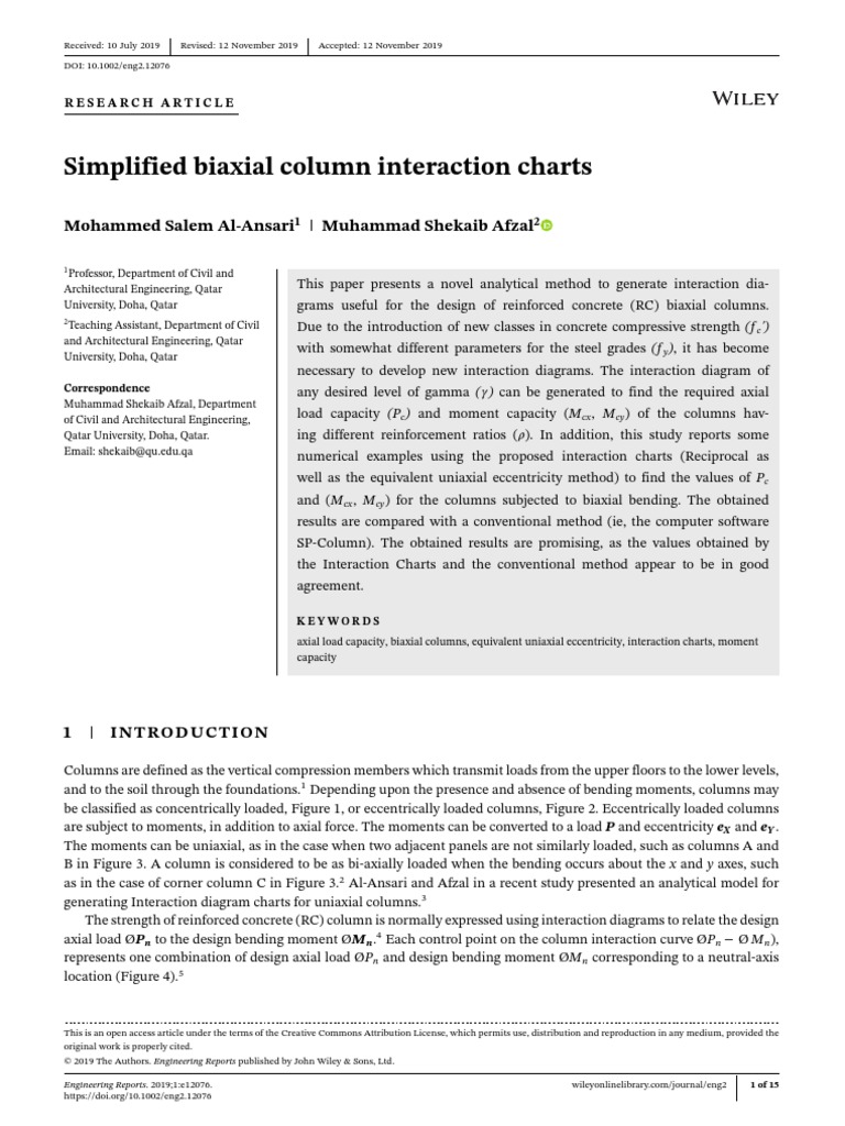 Simplified Biaxial Column Interaction Charts | PDF | Column | Ultimate Tensile Strength