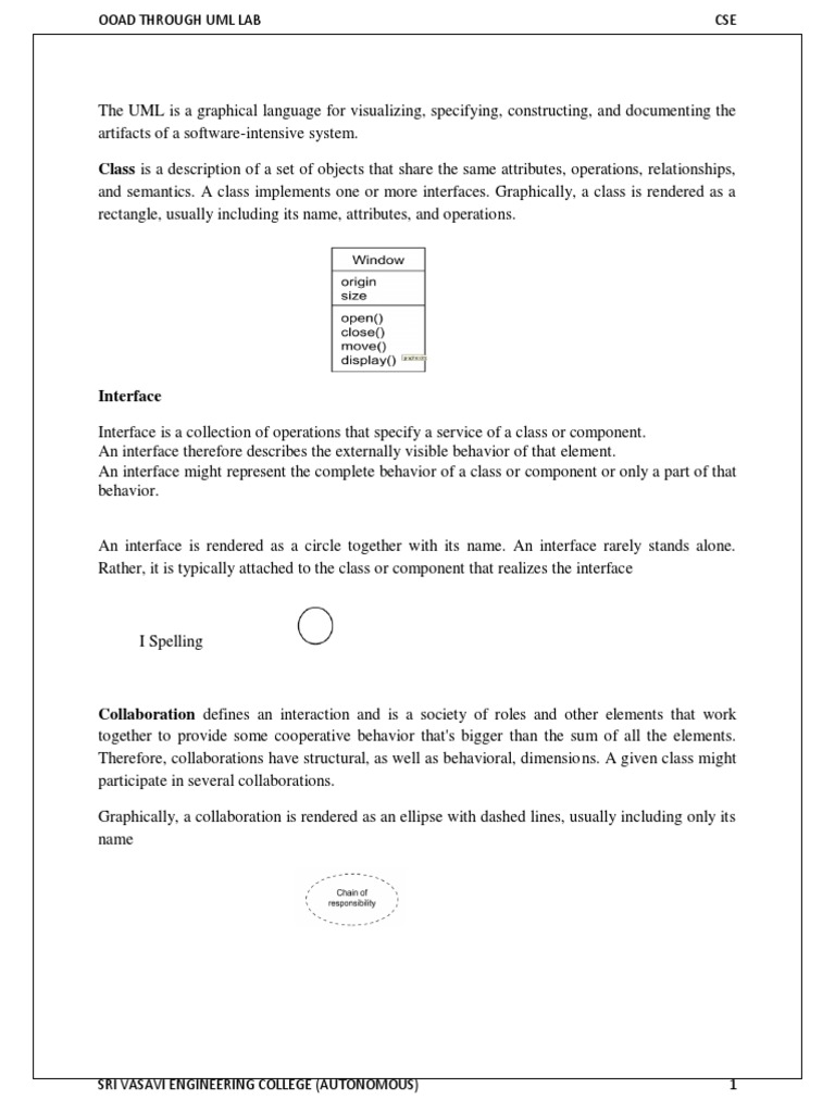 Uml Record CSE | PDF | Unified Modeling Language | Class (Computer Programming)