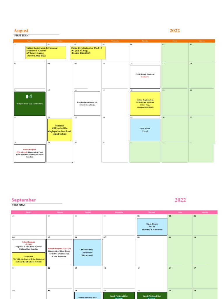 Academic Calendar 2022 2023 v.2 | PDF