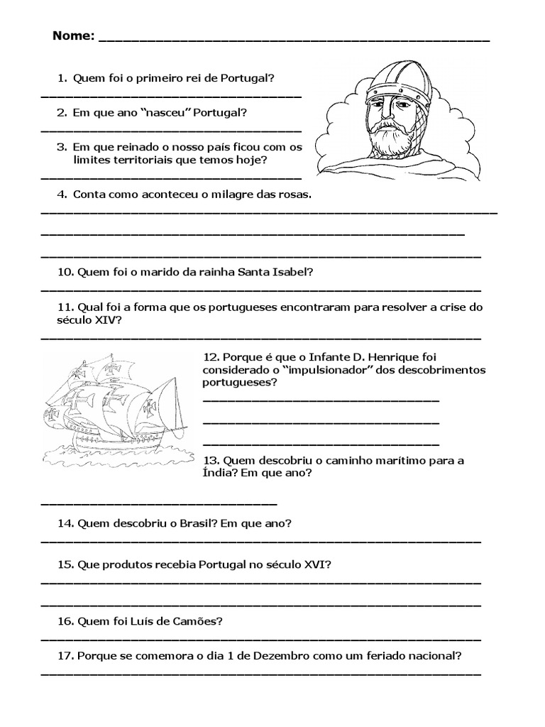 4º Ano Historia - Portugal | PDF