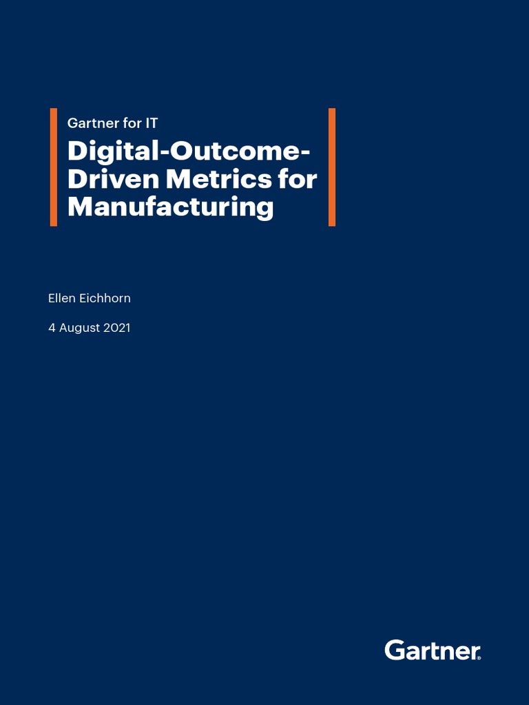 Digital Outcome Driven Metrics For Manufacturing | PDF | Chief ...