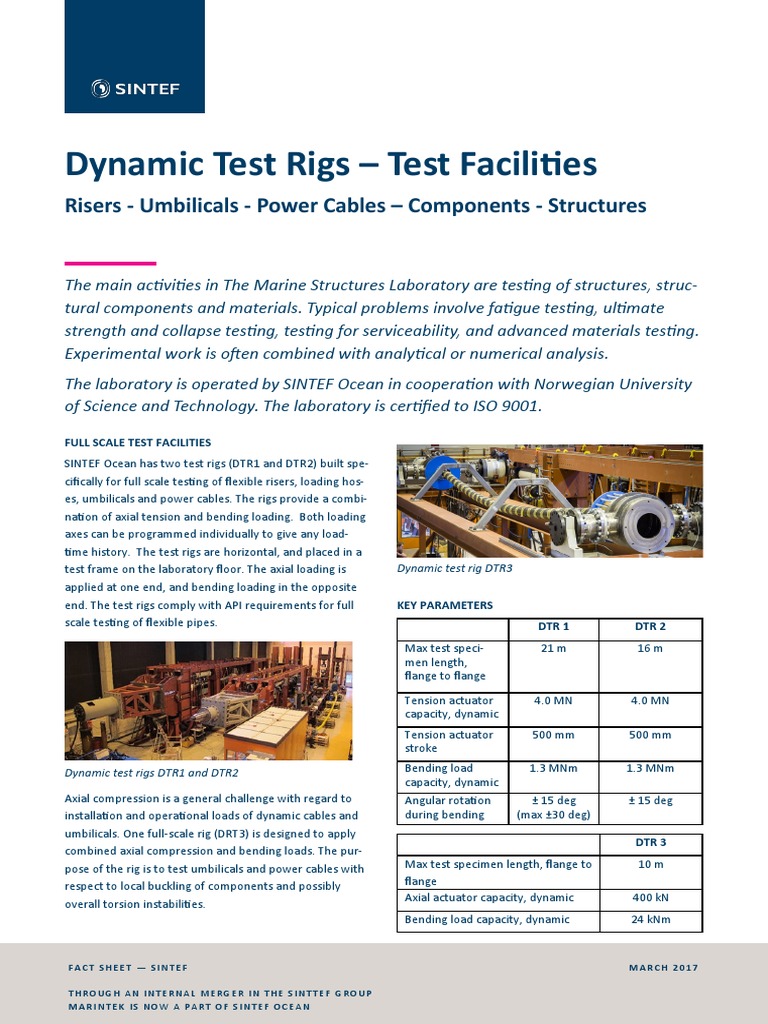 Full Scale Test Facilities | PDF | Fatigue (Material) | Buckling