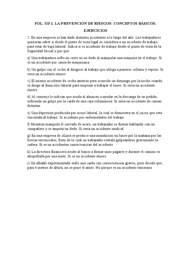 FOL. UD 1. Ejercicio 2 | PDF