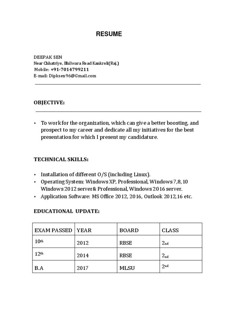 Total It Experience Resume | PDF