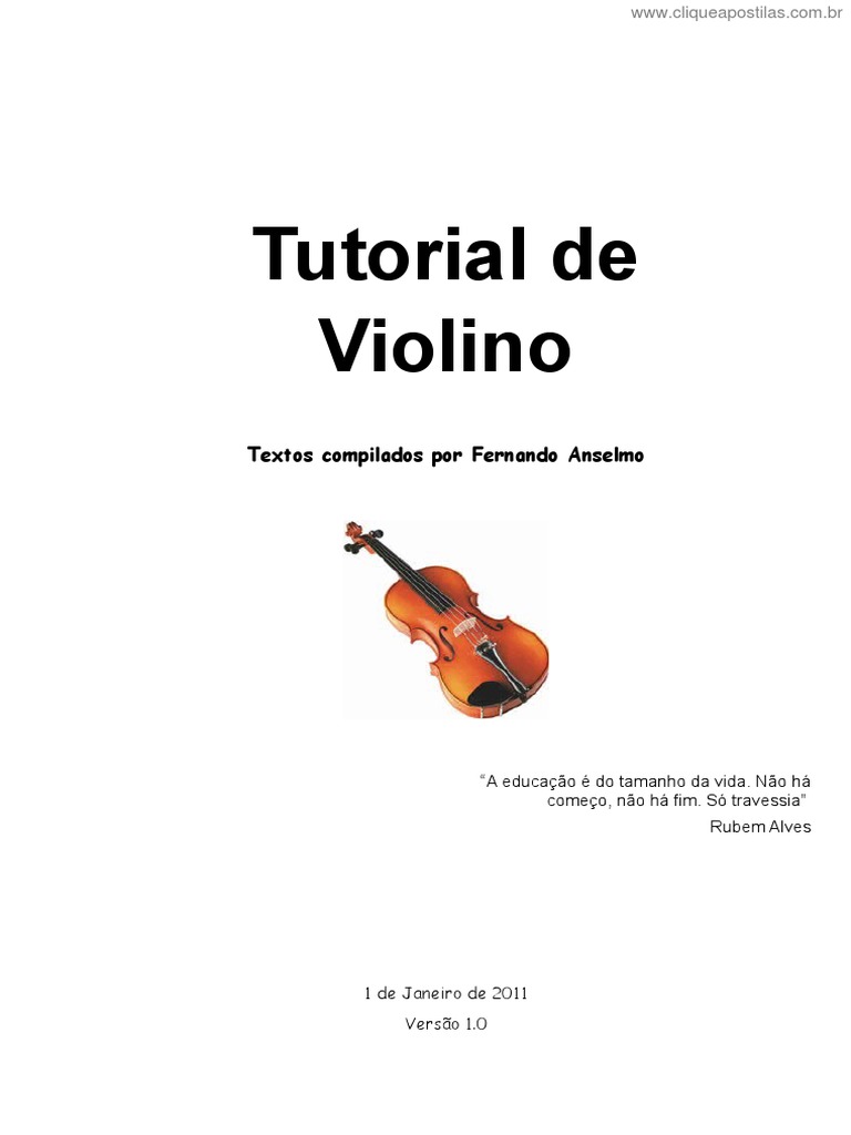 (Cliqueapostilas - Com.br) Tutorial de Violino | PDF | Clave | Violino