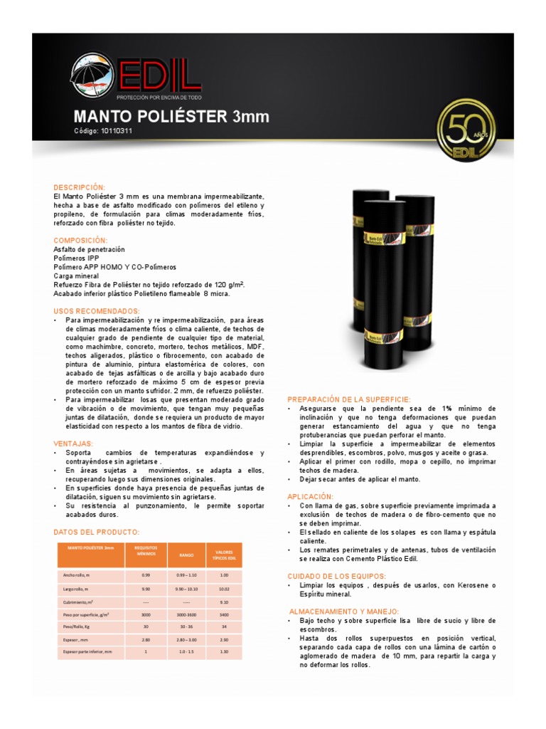 f72 MANTO POLIÉSTER 3mm | PDF | El plastico | Madera