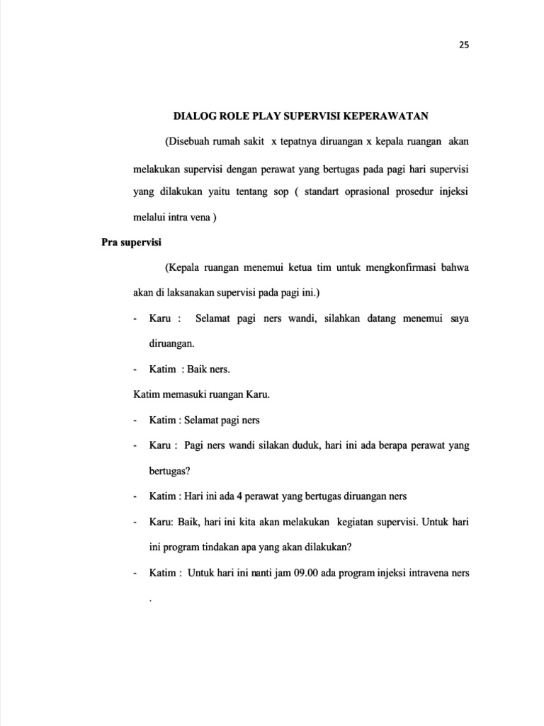 PDF Dialog Roleplay Supervisi DL | PDF