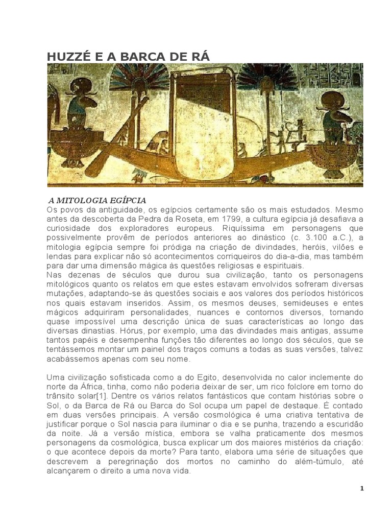 Huzzé e A Barca de Rá 14.08.16 | PDF | Mitologia grega