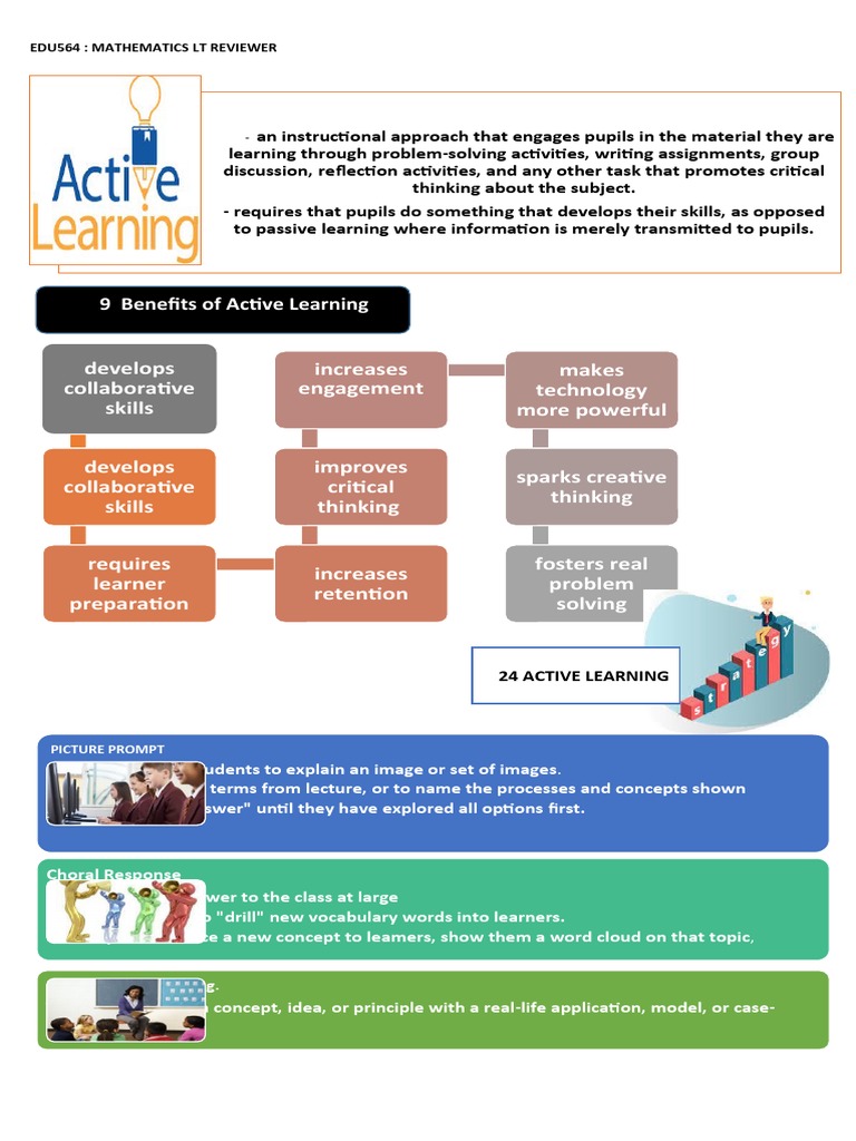 Strategies for Engaging Mathematics Students Through Active Learning Techniques | PDF | Learning ...
