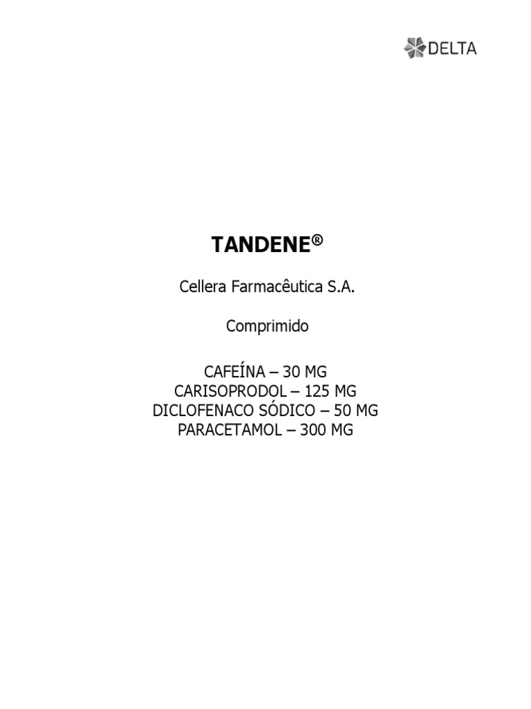 Bula-1097342 Tandene15Comprimidos | PDF | Especialidades médicas | Remédio
