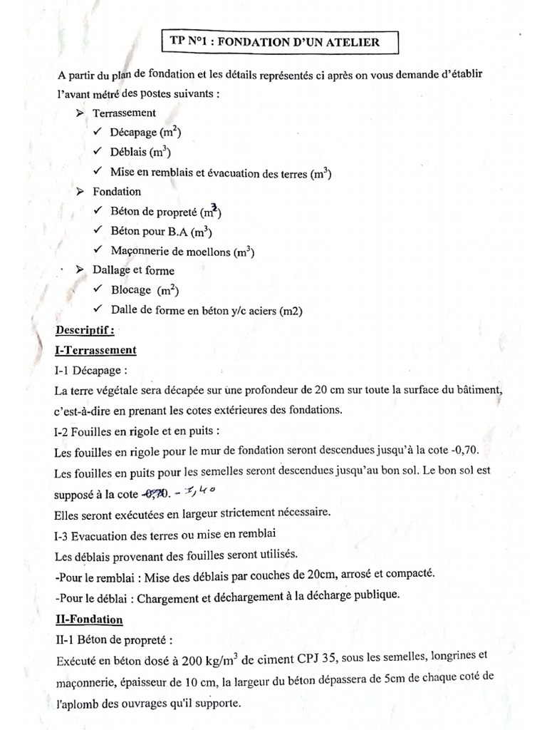 TP N 1 Fondation | PDF