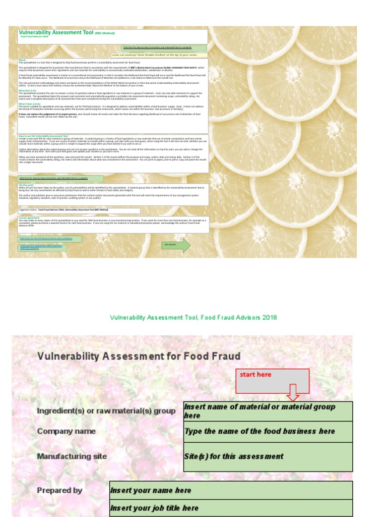 Vulnerability Assessment Tool BRC v2.0 | PDF | Risk | Microsoft Excel