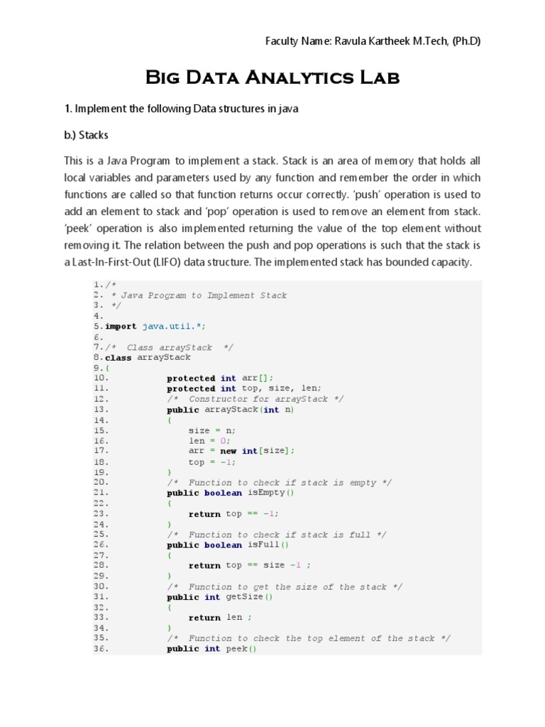 Big Data Analytics - Stacks | PDF | Software Development | Information ...