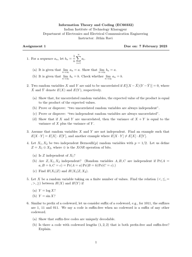 Assign1 ITC | Download Free PDF | Computer Science | Theoretical ...