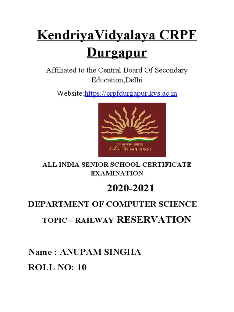 Railway Reservation Cs | PDF