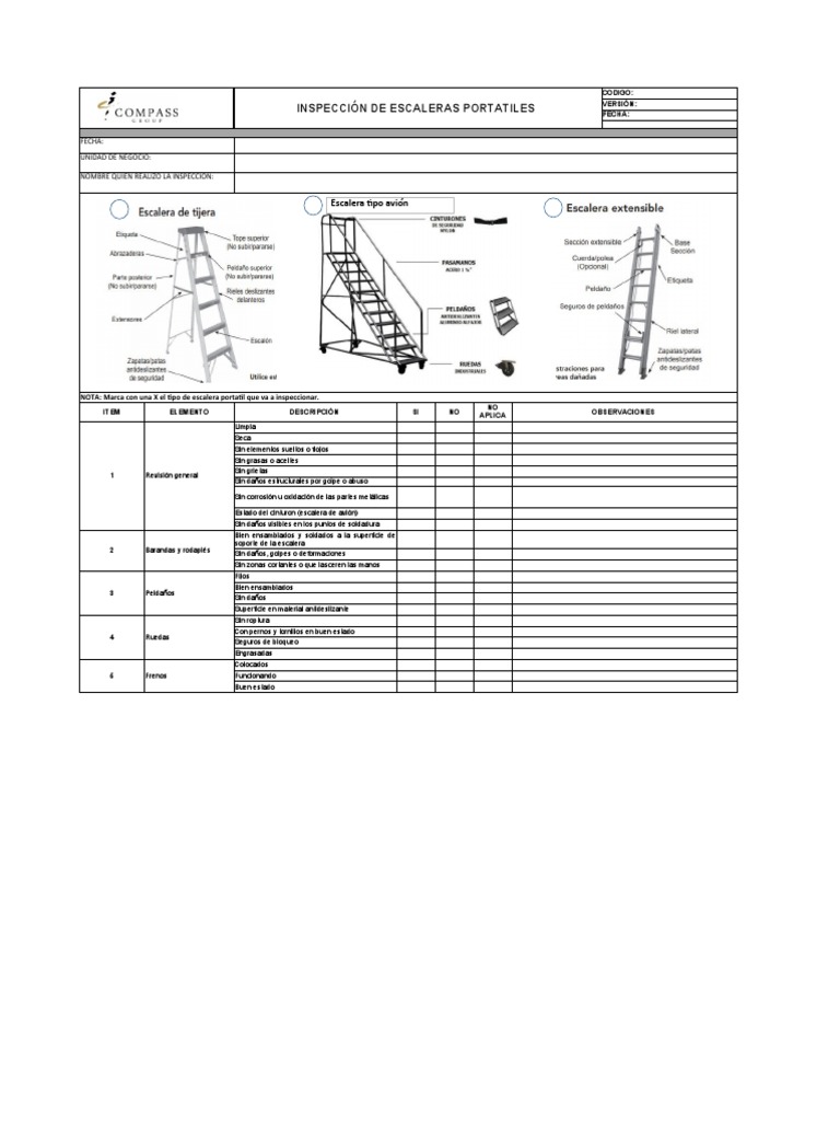 XXXXX Inspección de Escaleras | PDF