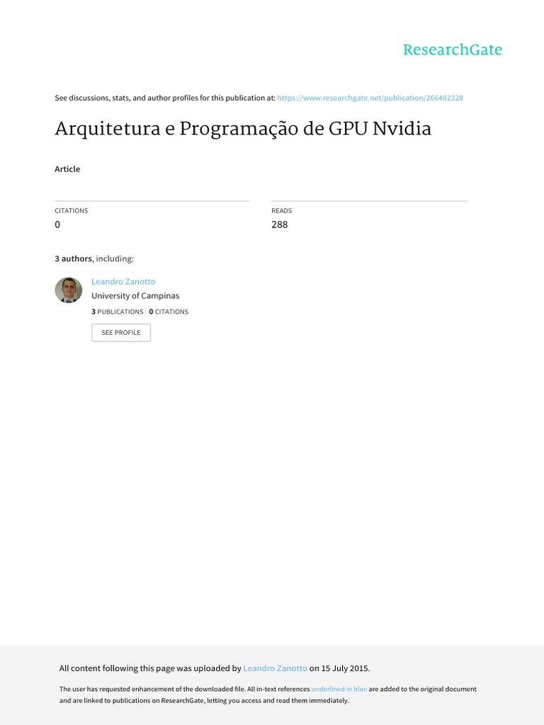 Arquitetura e Programacao de GPU Nvidia | PDF | Arte | Computadores