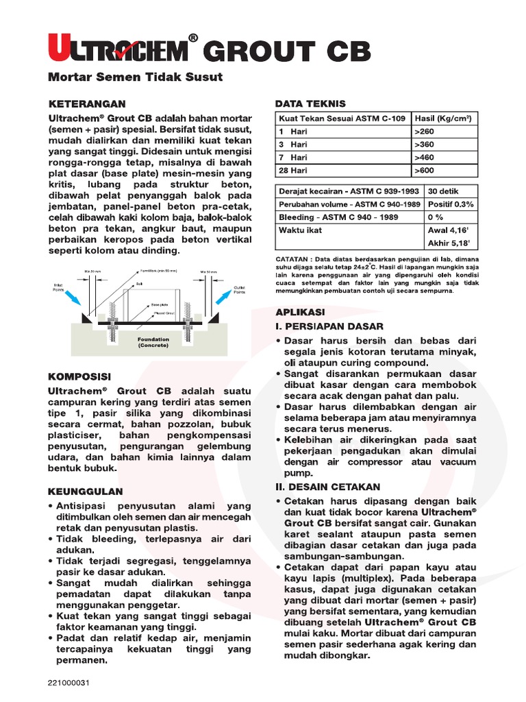 ULTRACHEM GROUT CB (31 OKT 2022) - P | PDF