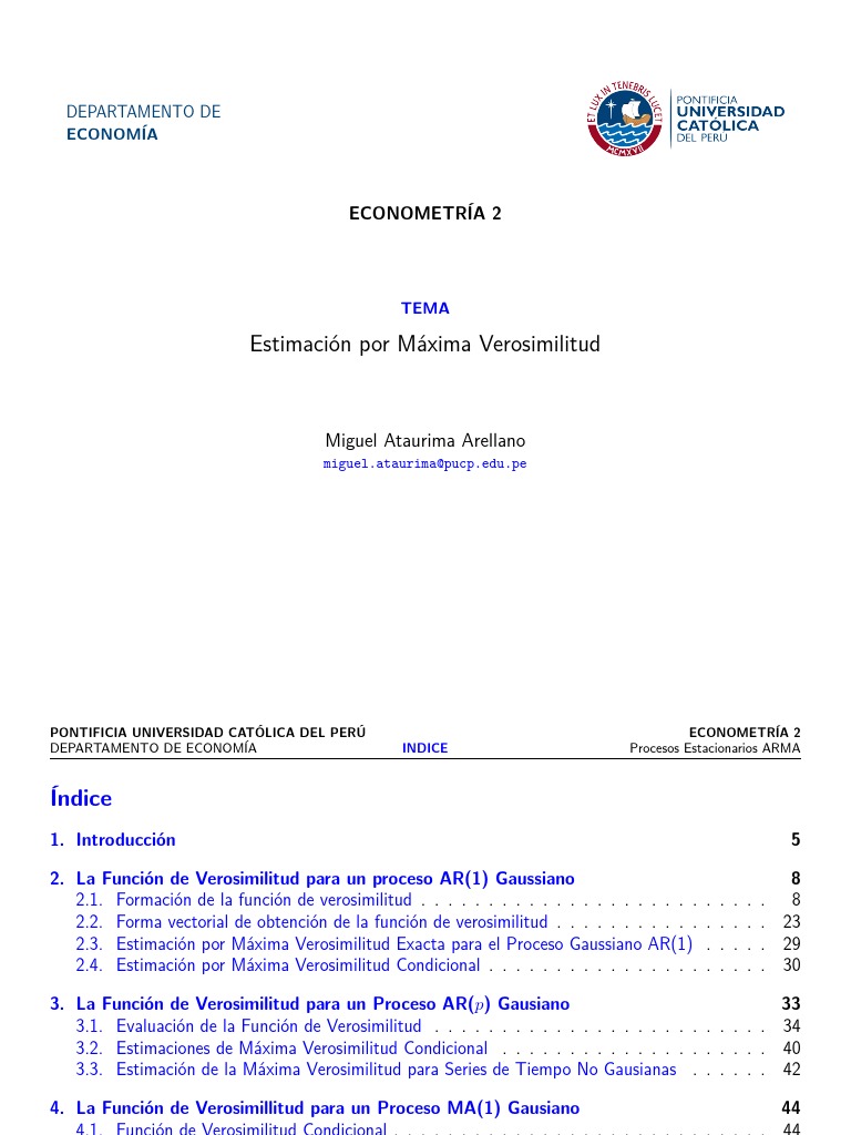 Maxima Verosimilitud | PDF