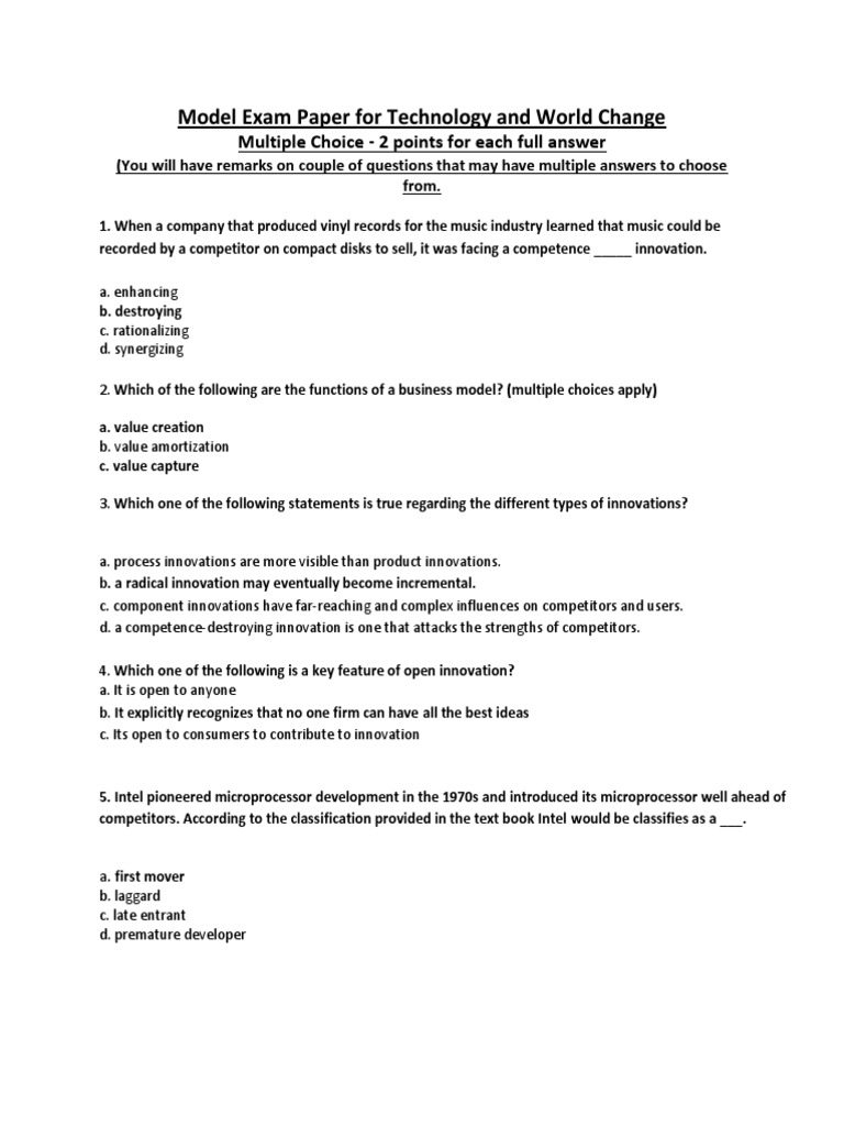 TWC Mock Exam 2022-23 T2 (With Answers) | PDF