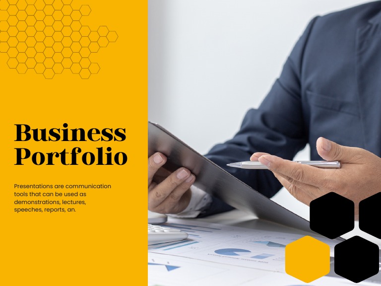 Yellow Simple Modern Professional Business Company Portfolio ...