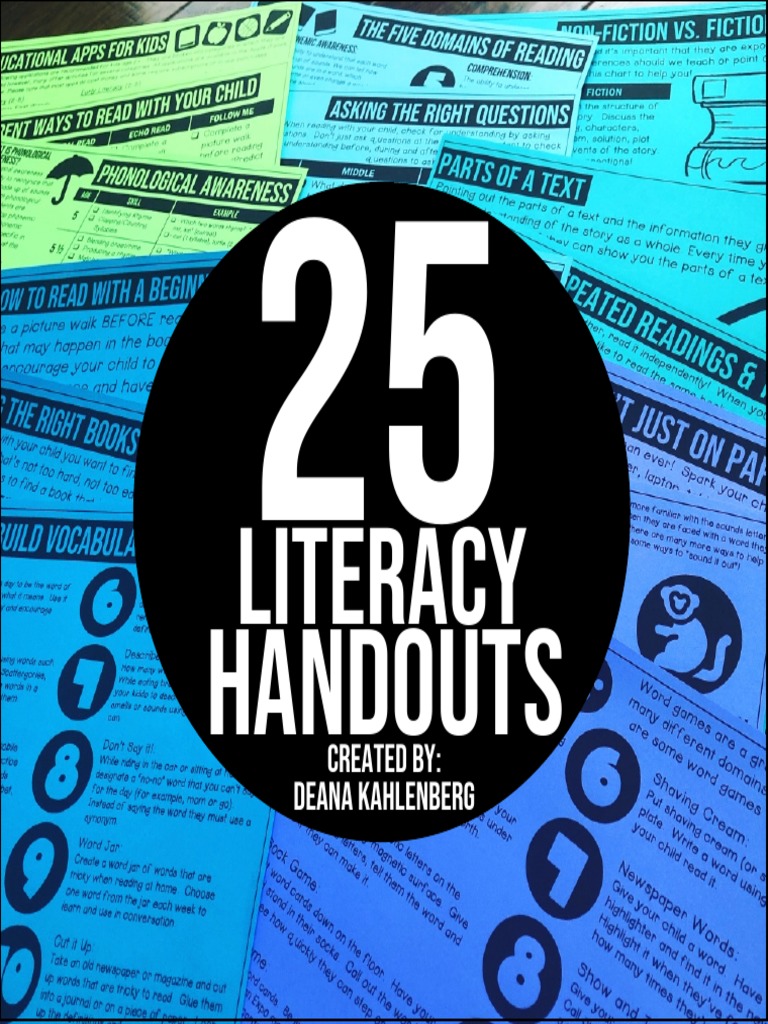 Literacy: Handouts | PDF | Syllable | Phonics