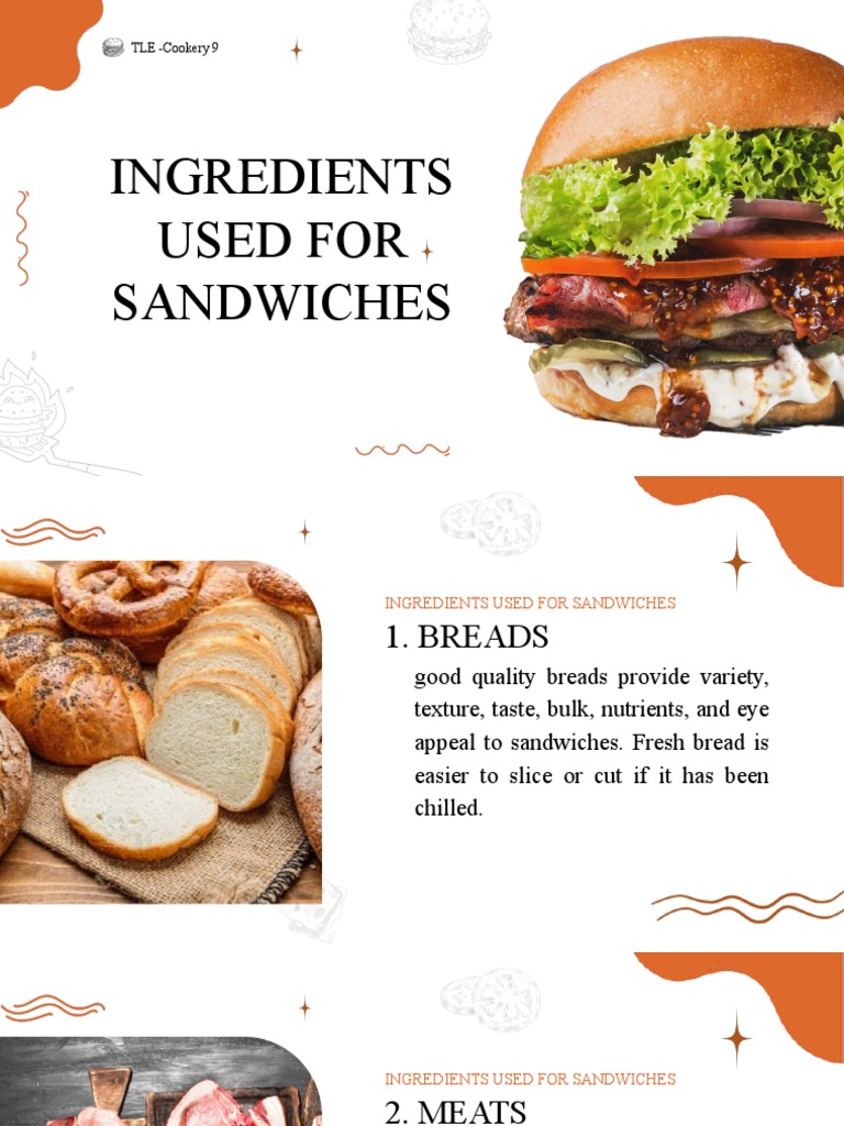 Cookery 9 - Sandwich | PDF | Sandwich | Breads