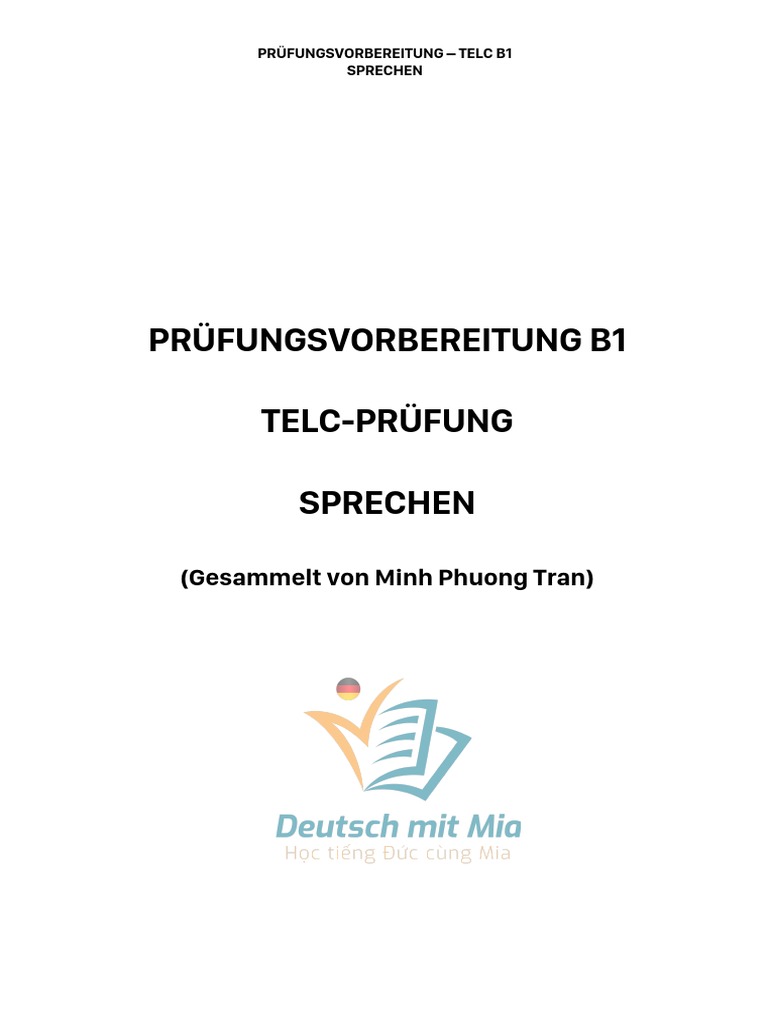 Telc-Sprechen B1 | PDF